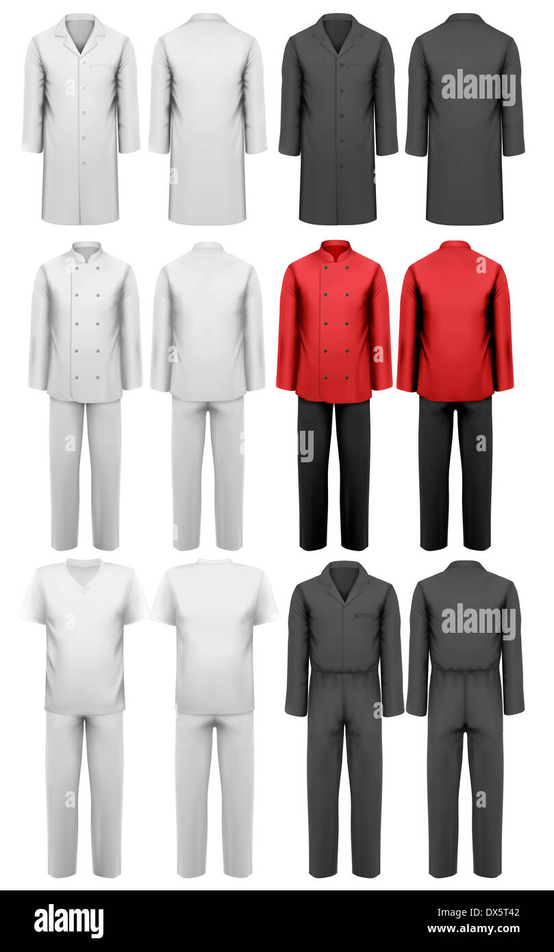 Set work overalls design template hi-res stock photography and images ...