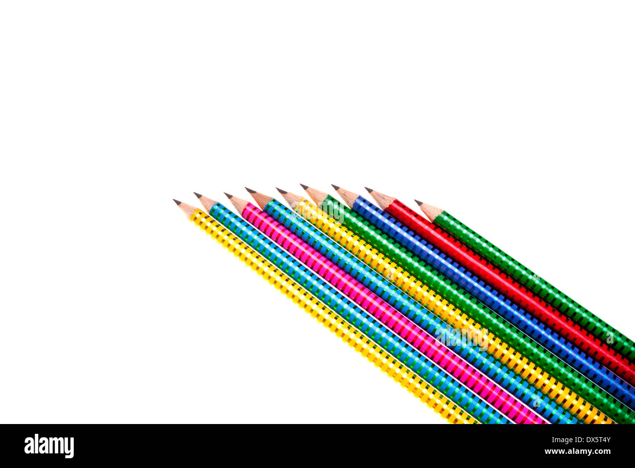 A row of coloured lead pencils Stock Photo - Alamy