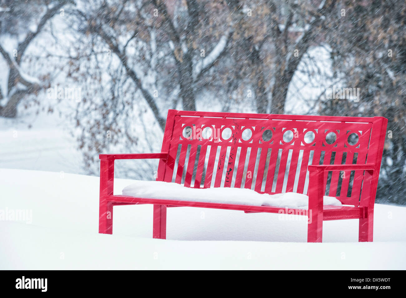 Benches winter hi-res stock photography and images - Alamy
