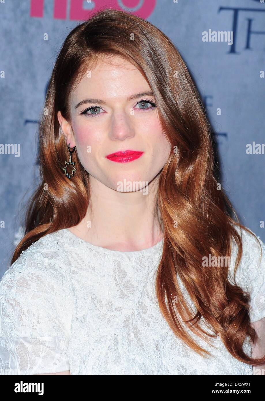 New York, NY, USA. 18th Mar, 2014. Rose Leslie at arrivals for HBO's ...