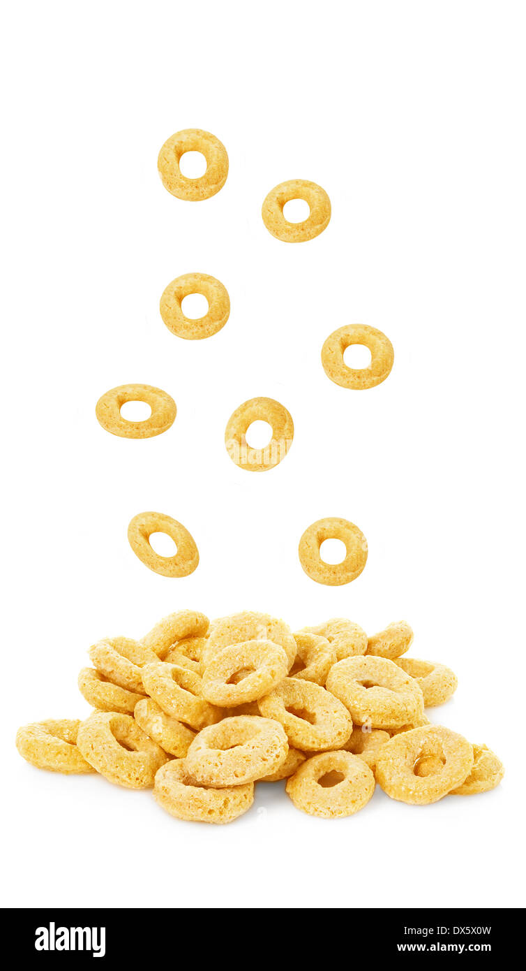 corn flakes isolated on white background Stock Photo - Alamy