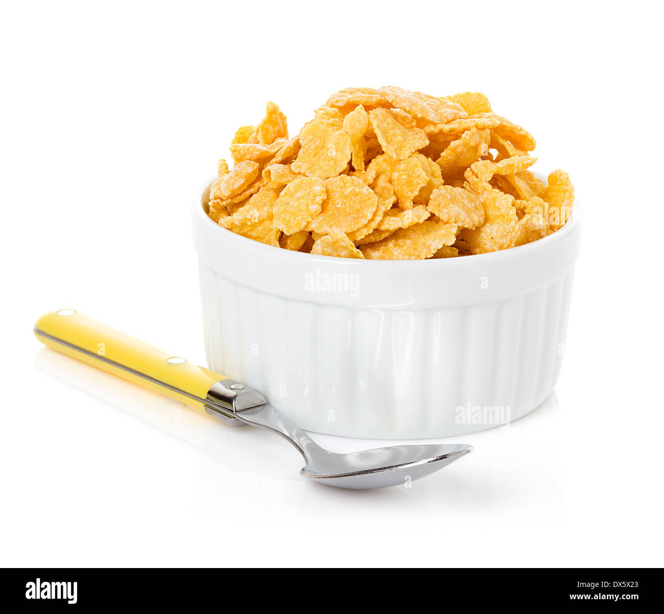 corn flakes isolated on white background Stock Photo - Alamy