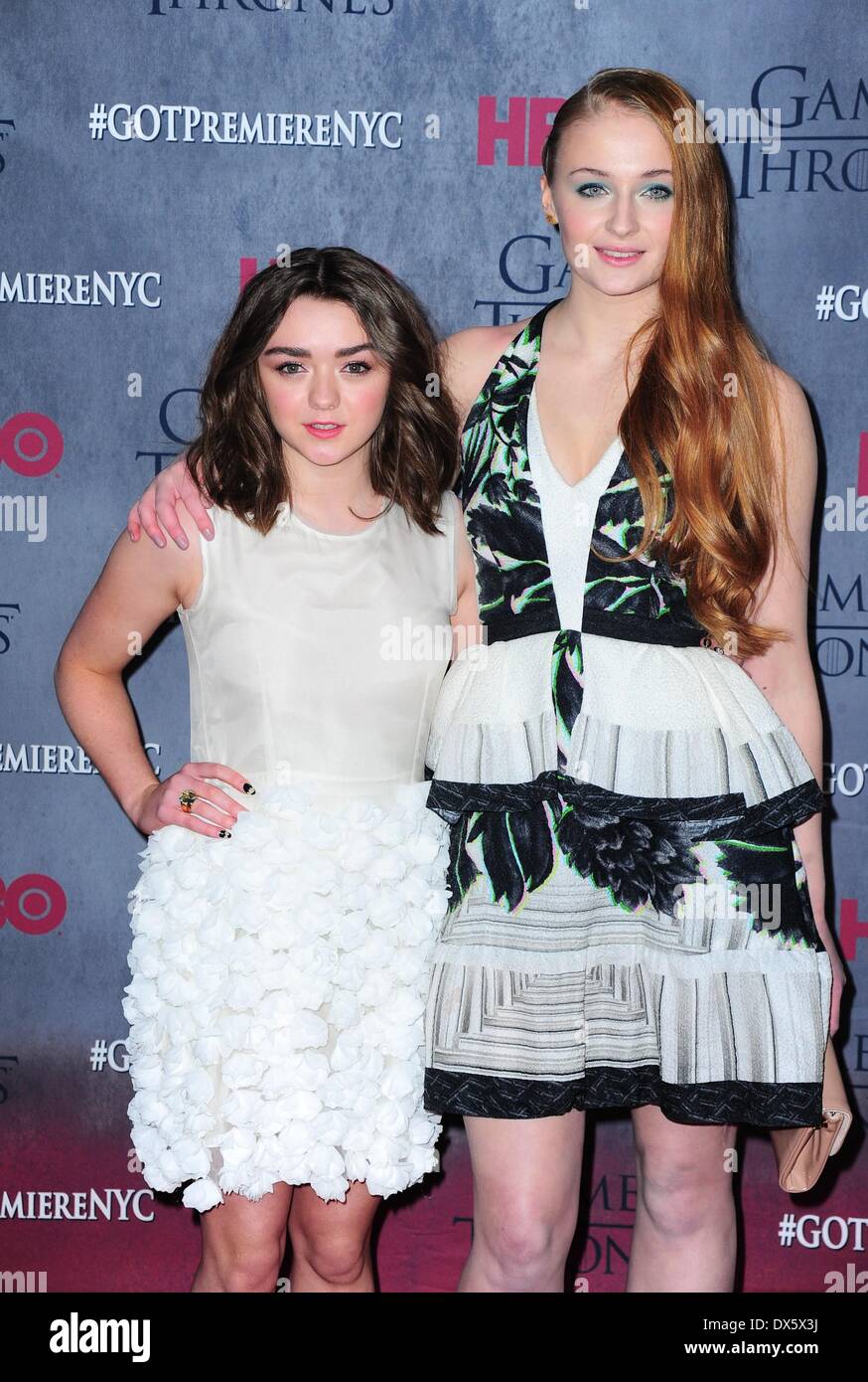 New York, NY, USA. 18th Mar, 2014. Maisie Williams, Sophie Turner at ...