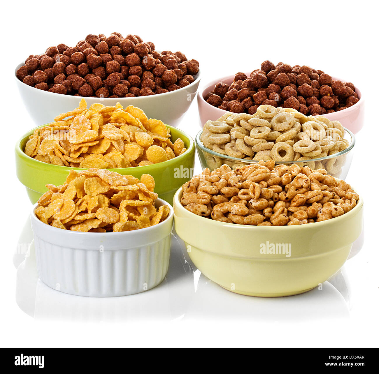 corn flakes isolated on white background Stock Photo - Alamy