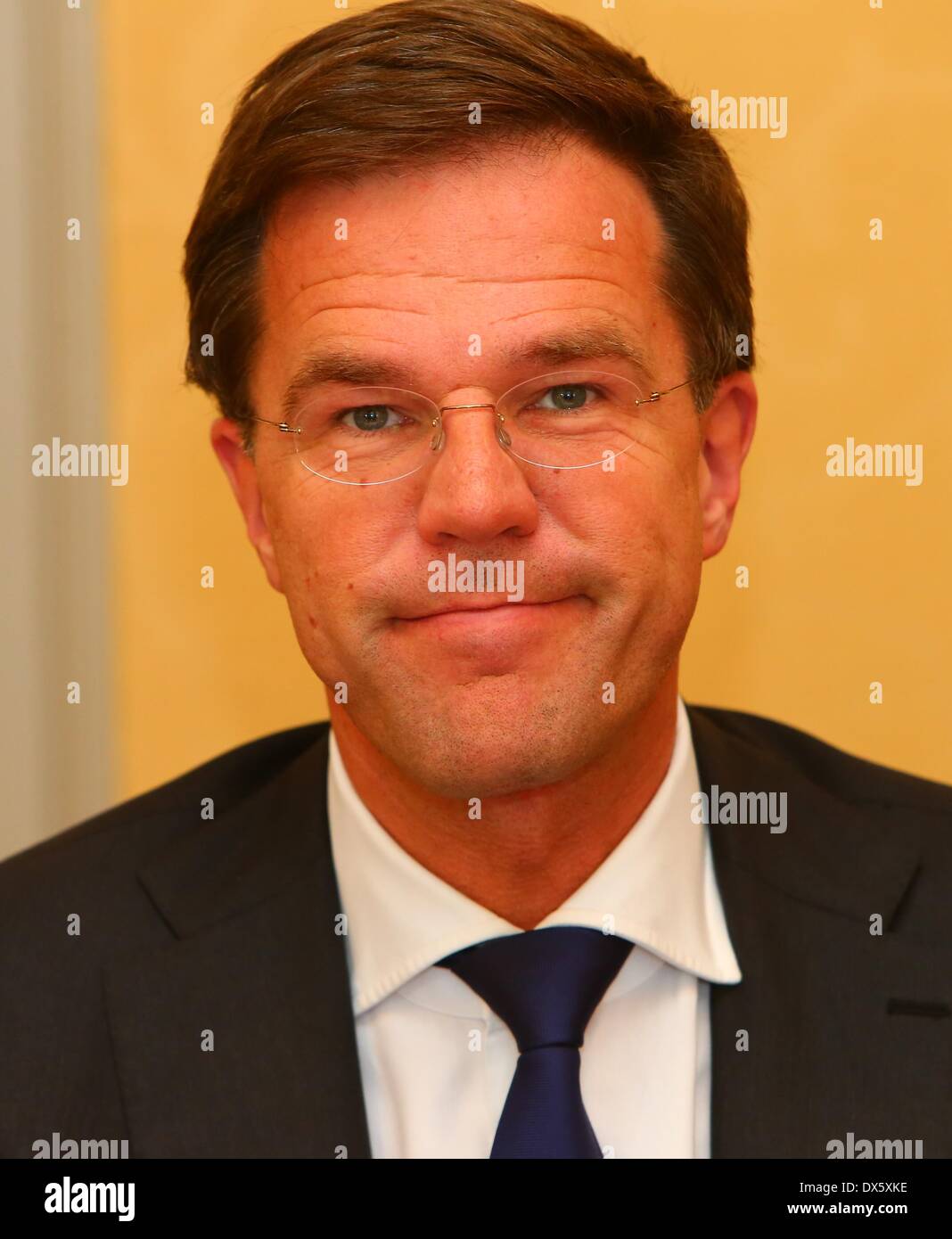 Hague, Netherlands. 17th Mar, 2014. Dutch Prime Minister Mark Rutte is ...