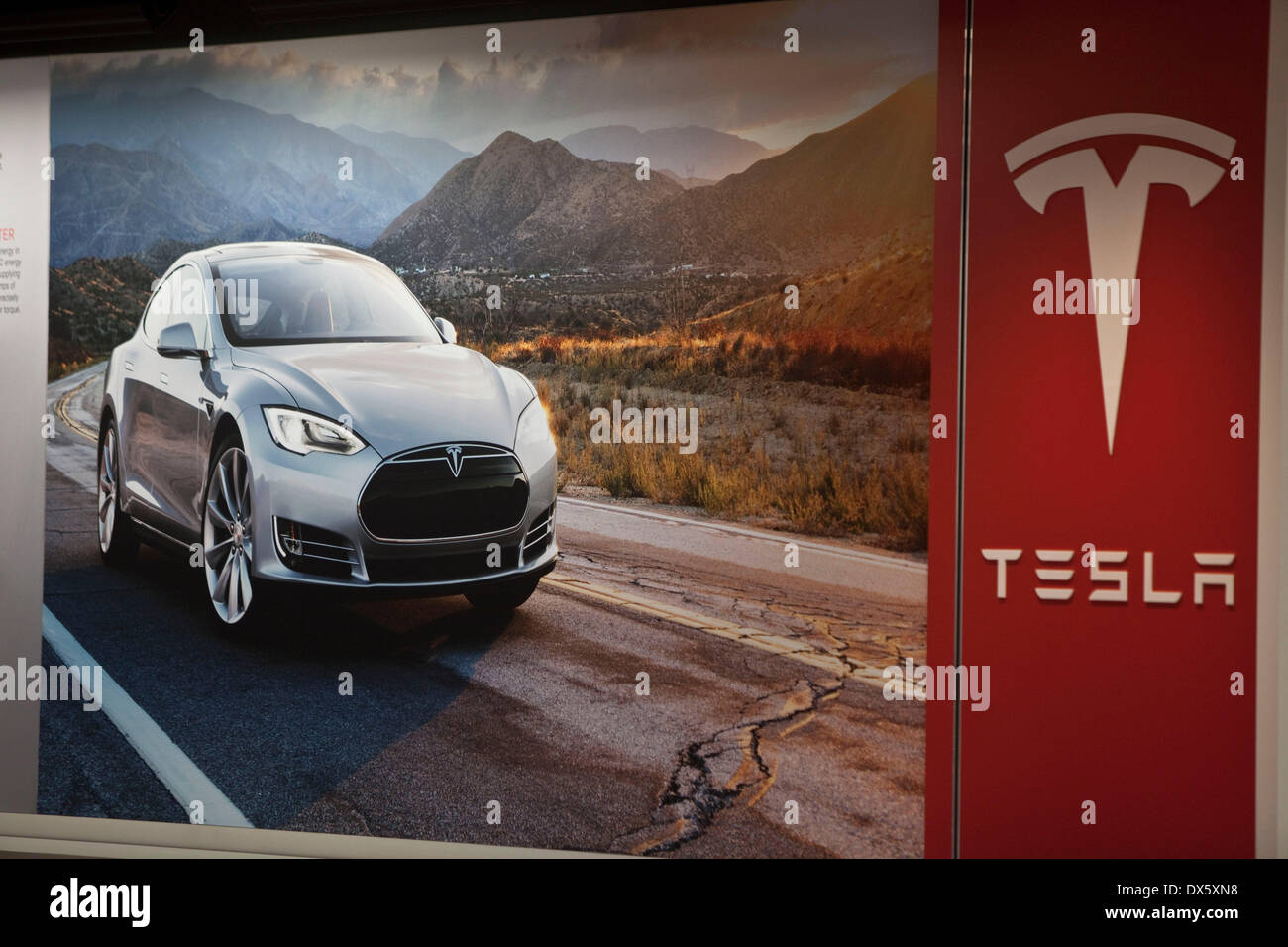 Tesla car advertisement hi-res stock photography and images - Alamy