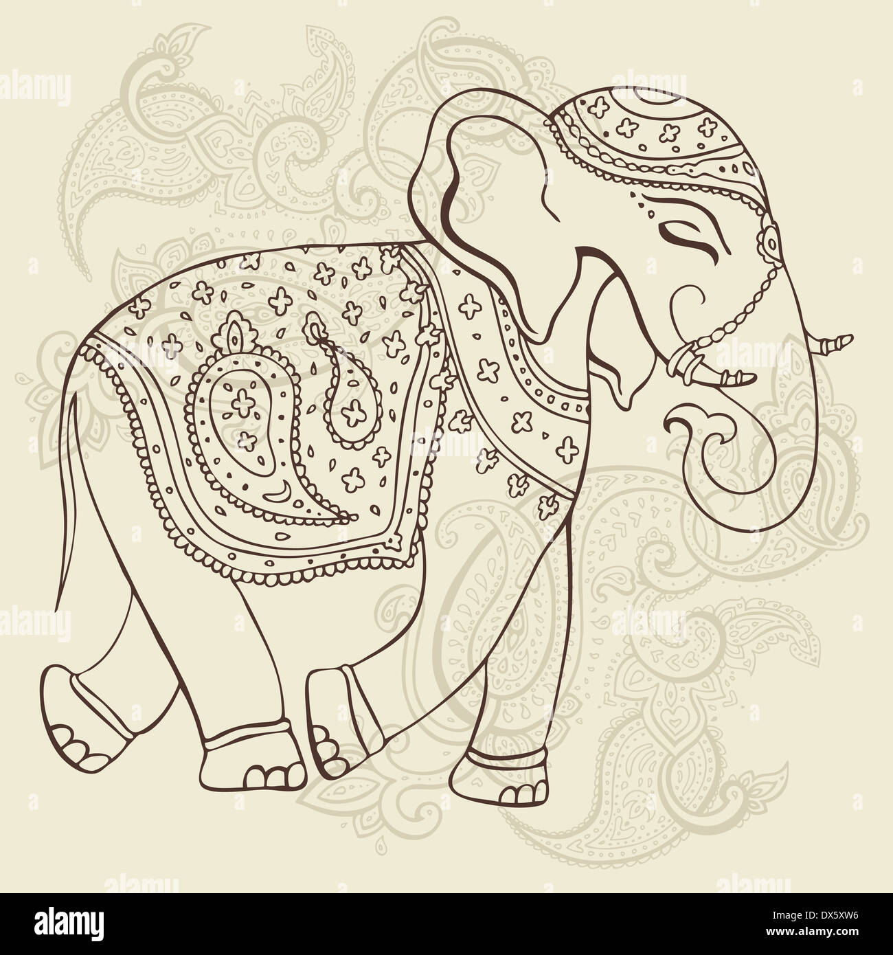 Elephant. Indian style Stock Photo - Alamy