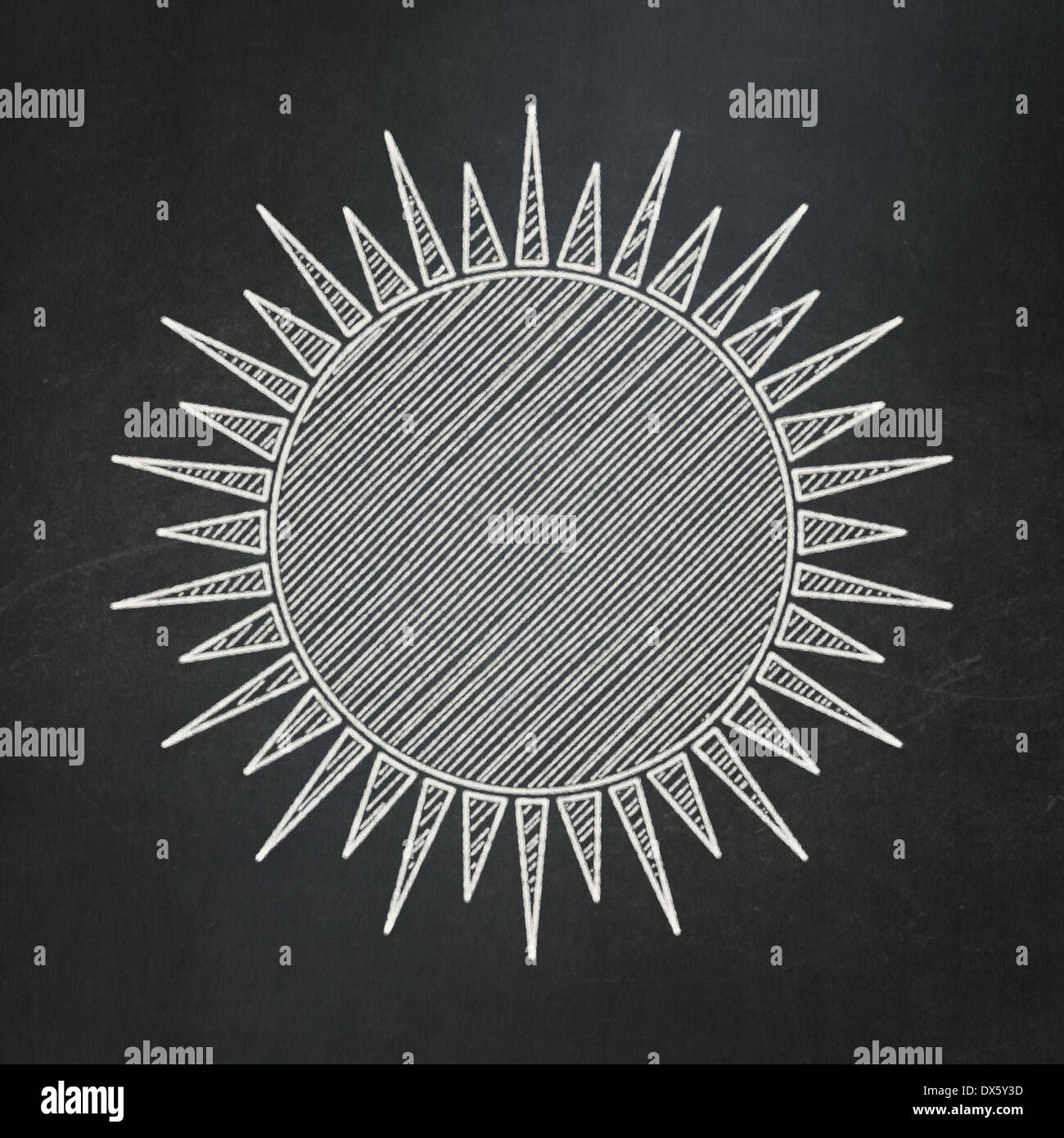 Vacation concept: Sun on chalkboard background Stock Photo - Alamy