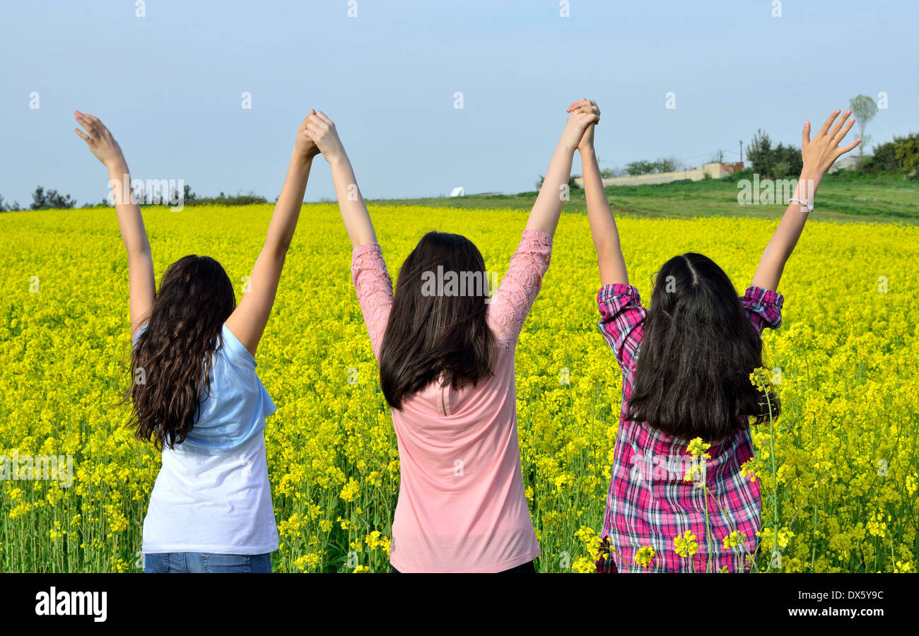 Flowers in girls hands hi-res stock photography and images - Alamy