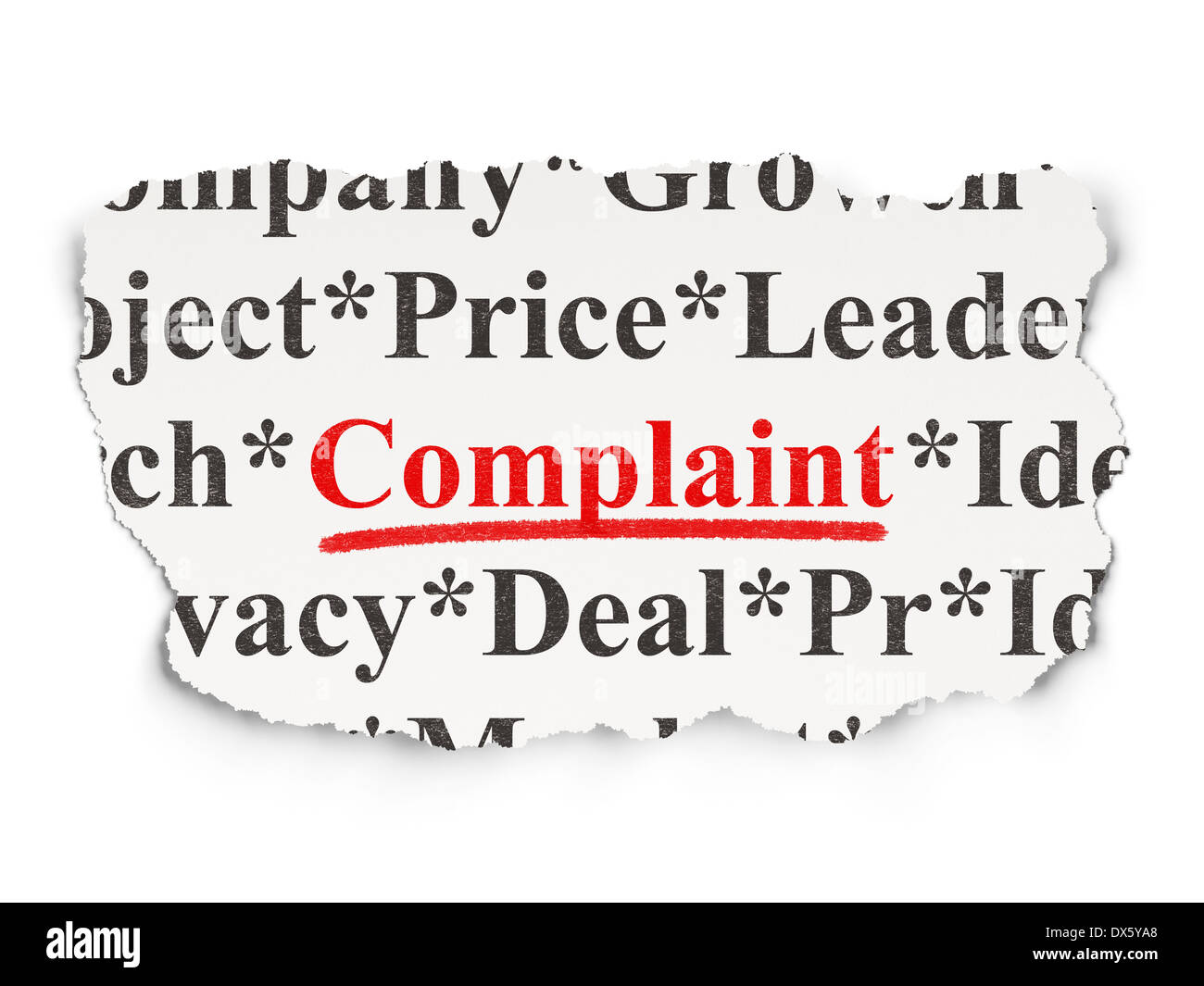 Law concept: Complaint on Paper background Stock Photo - Alamy