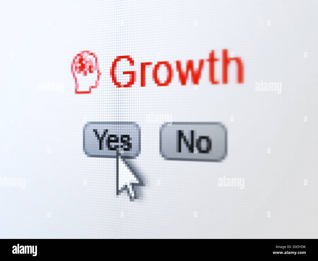 Finance concept: Head With Finance Symbol icon and Growth on digital ...