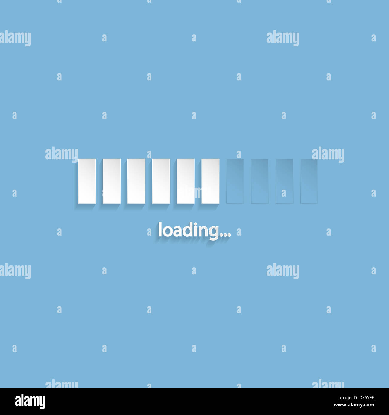 Flat loading screen with light blue background Stock Photo - Alamy