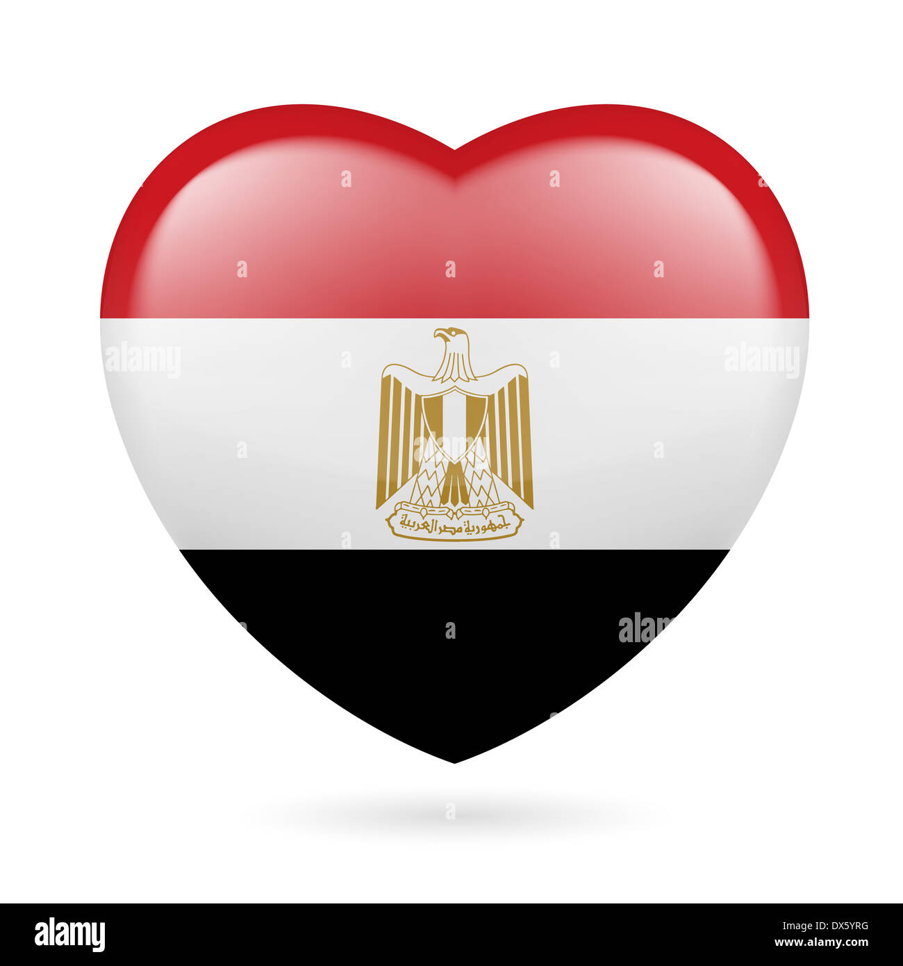 Heart with Egyptian flag colors. I love Egypt Stock Photo - Alamy