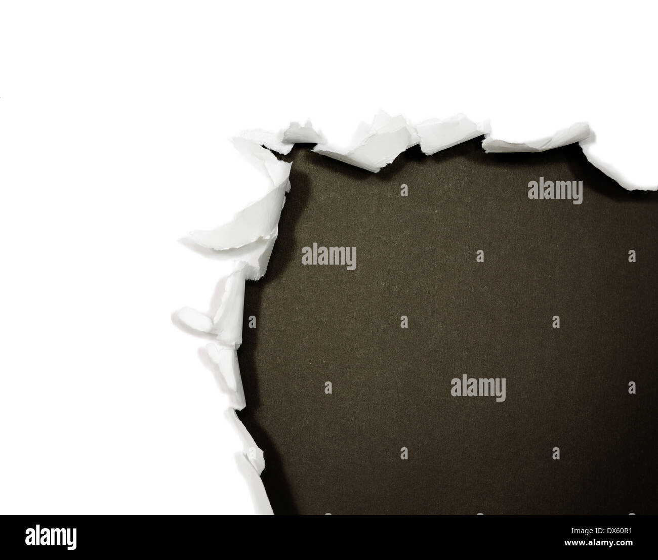 Torn paper borders isolated on white Stock Photo - Alamy