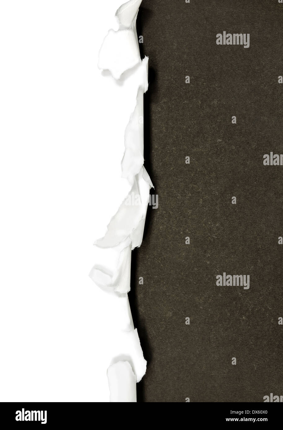 Torn paper borders isolated on white Stock Photo - Alamy