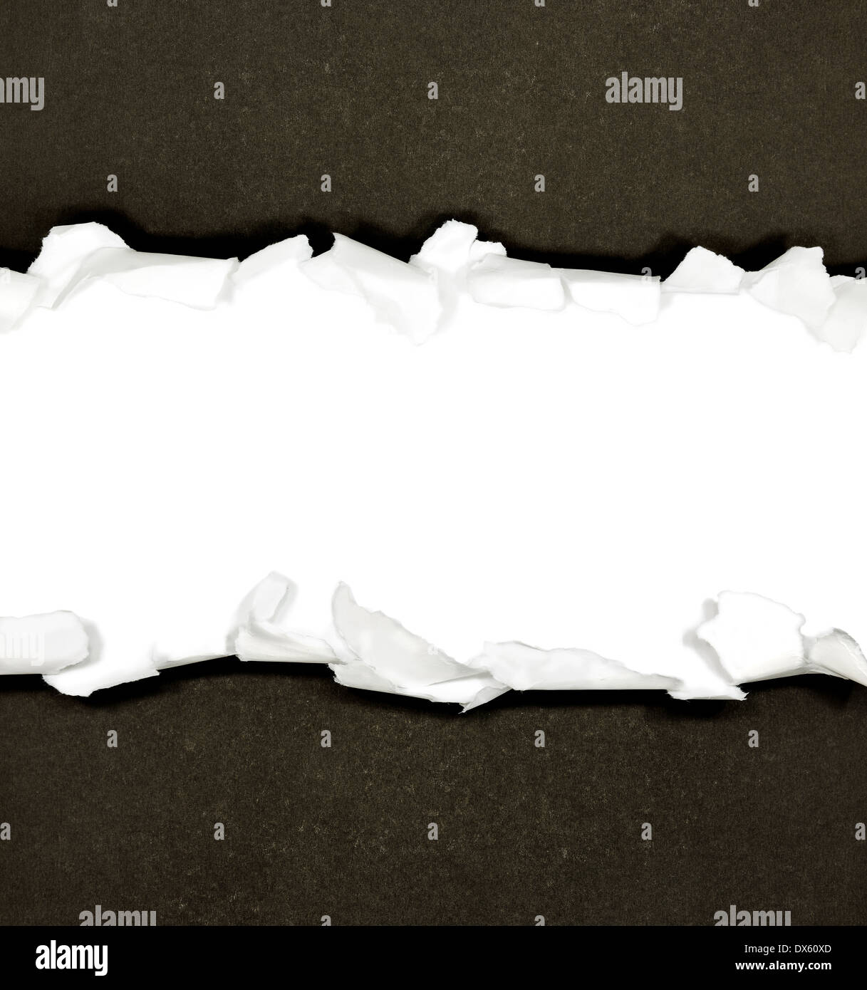 Torn paper borders isolated on white Stock Photo - Alamy