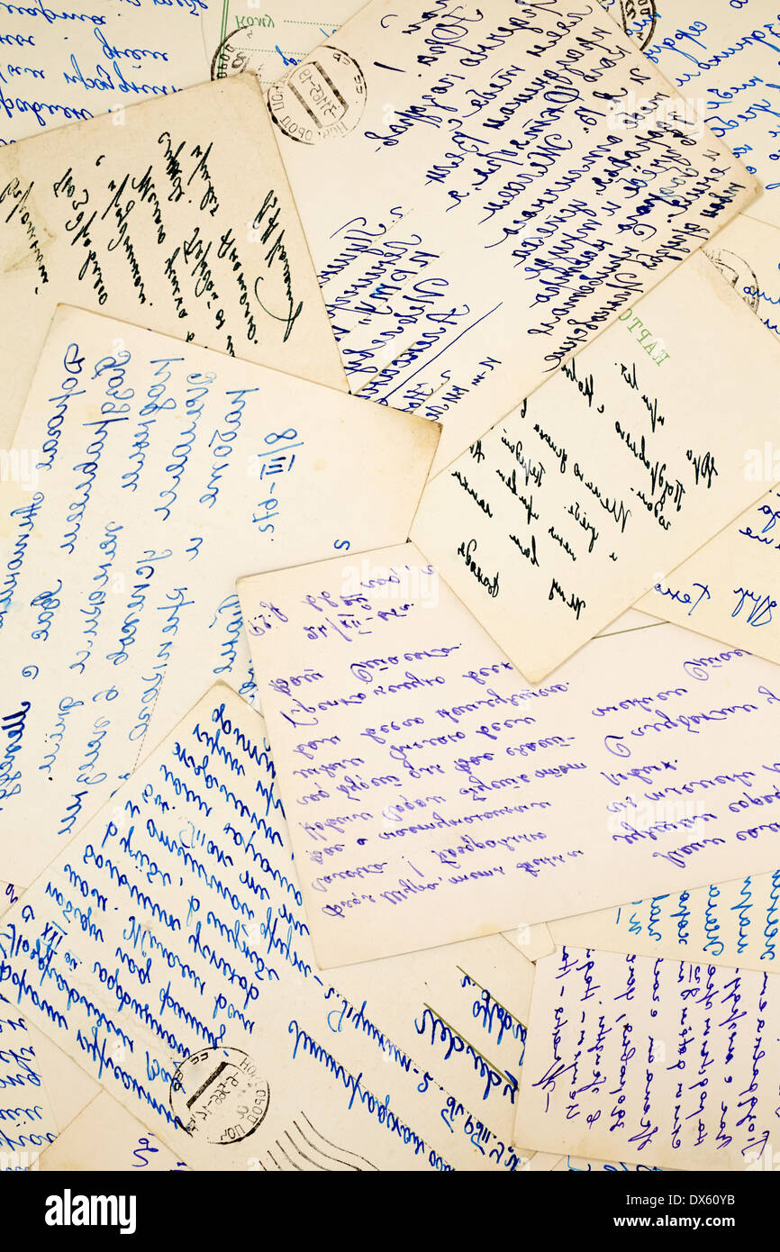 Old handwritten letters hi-res stock photography and images - Alamy