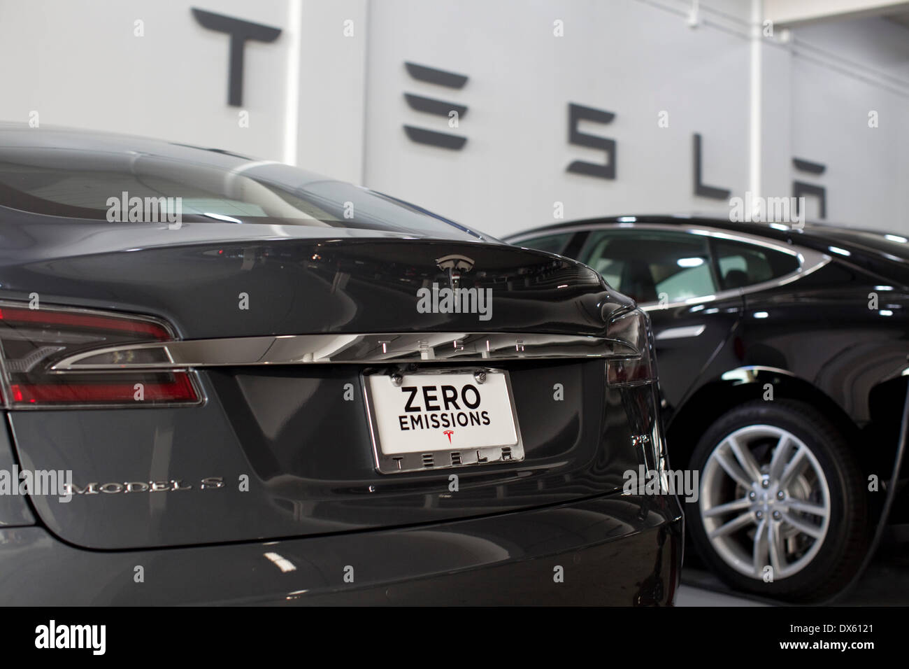 Mission Viejo, California, USA. 18th Mar, 2014. Tesla model S in the ...