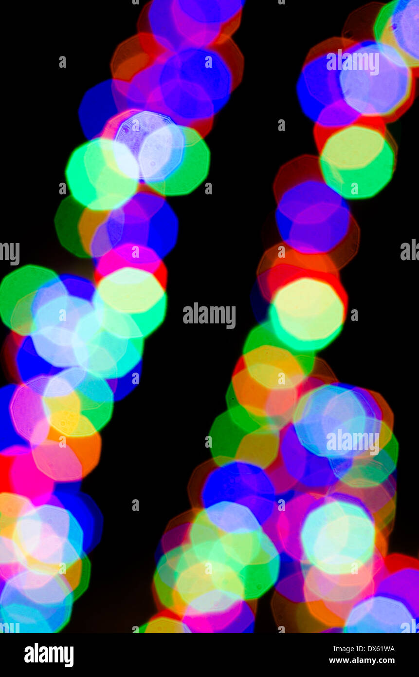 Defocused lights in many colors, a festive background Stock Photo - Alamy