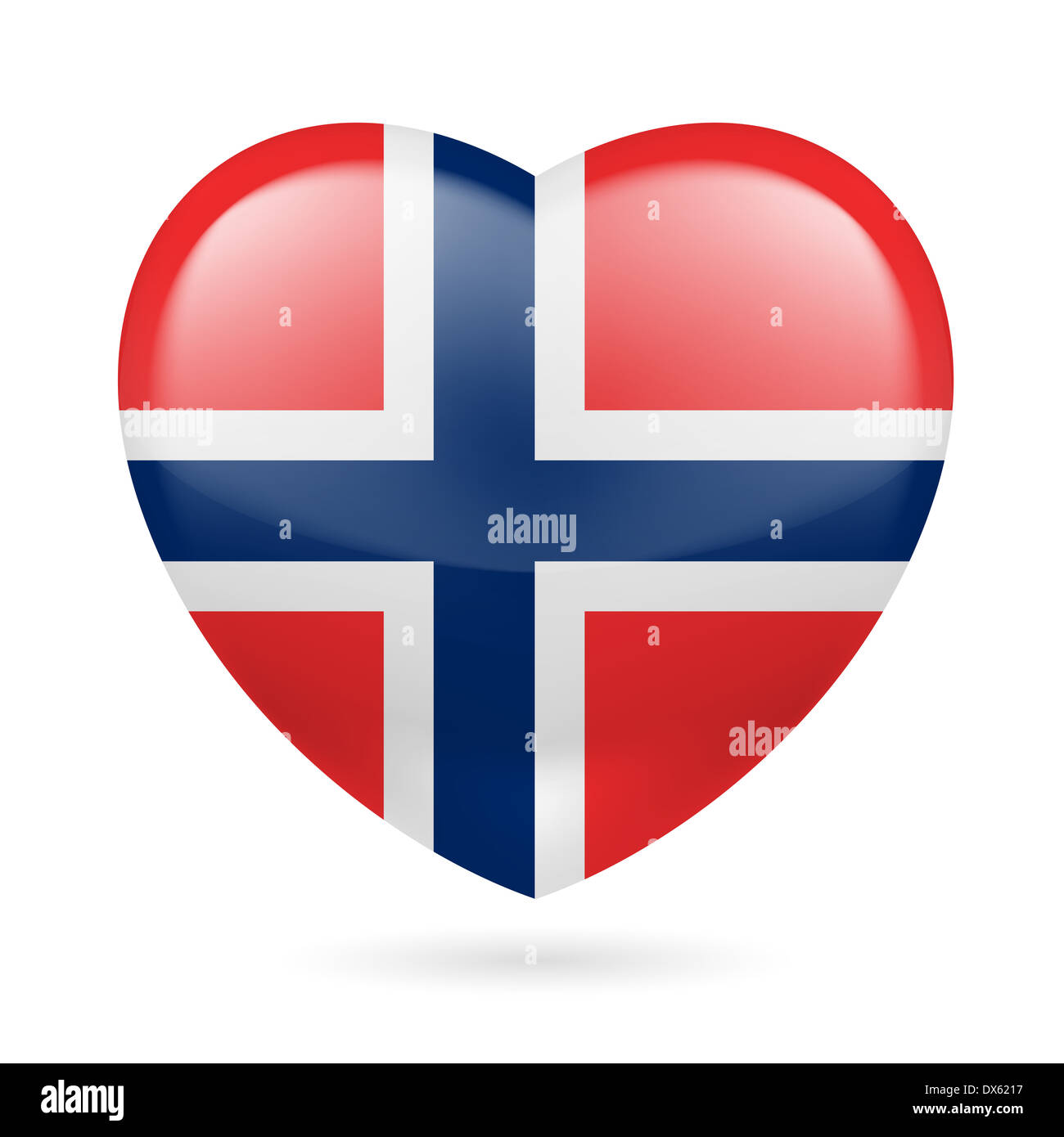 Heart with Norwegian flag colors. I love Norway Stock Photo - Alamy