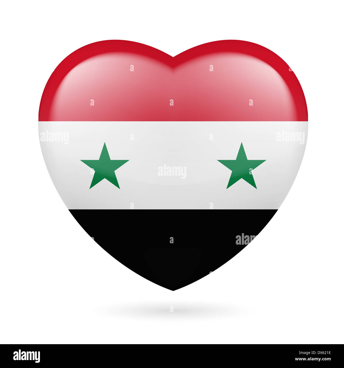 Heart with Syrian flag colors. I love Syria Stock Photo - Alamy