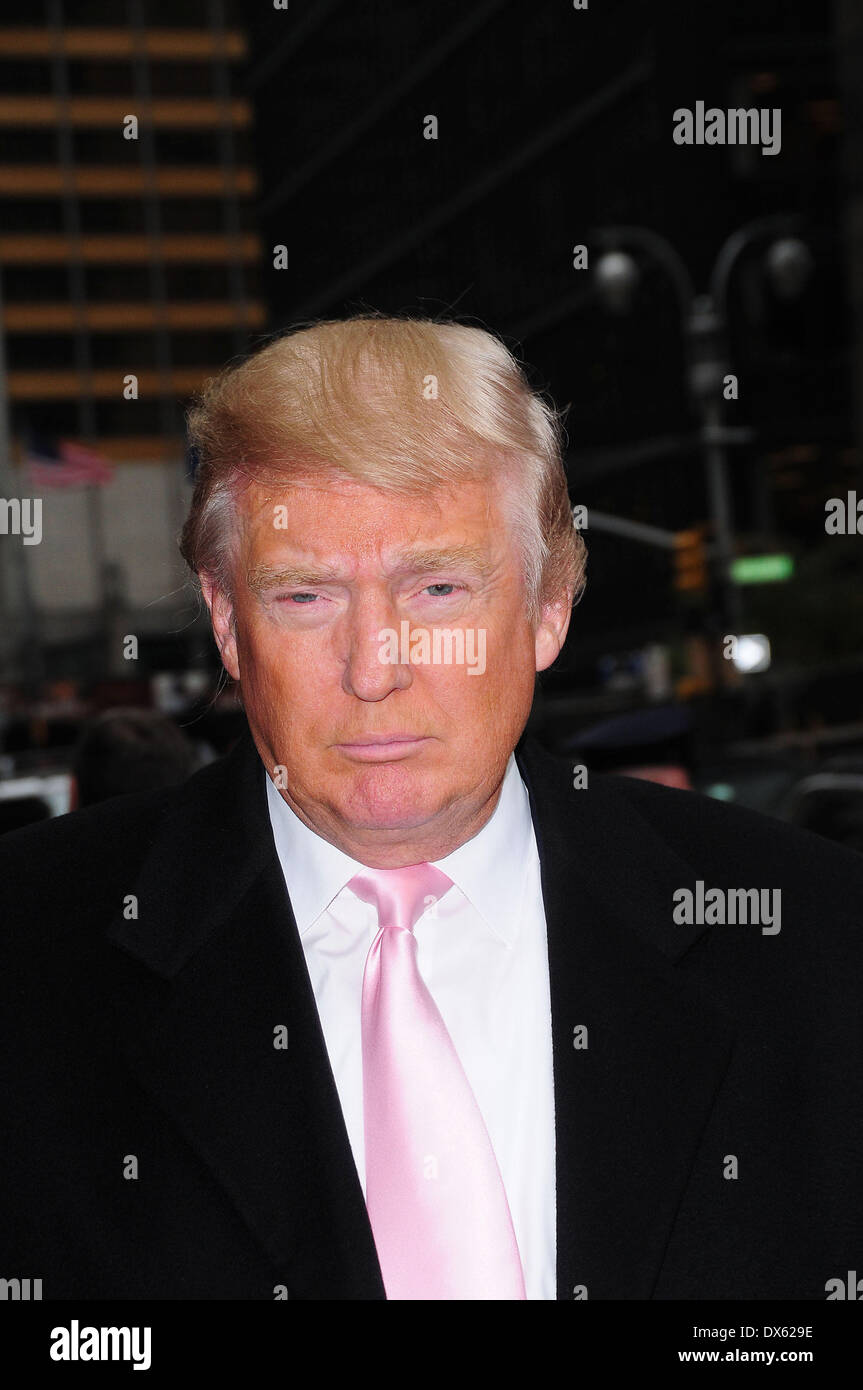 Donald Trump at the 'Late Show with David Letterman' studio in New York ...