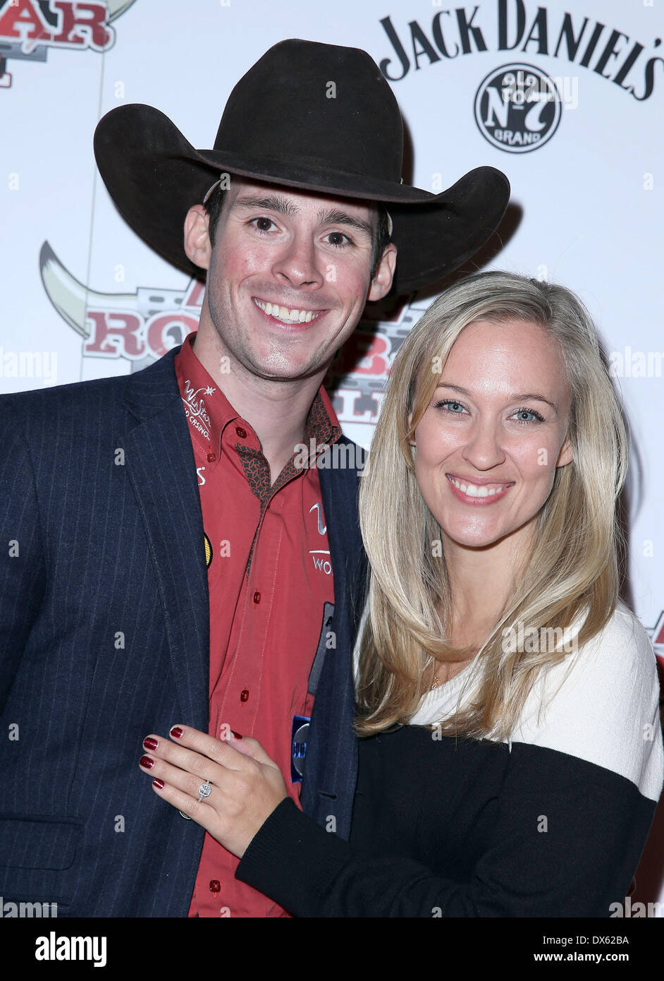 Luke Snyder and Guest Professional Bull Rider Superstars Walk Red Carpet at PBR Rock Bar inside ...
