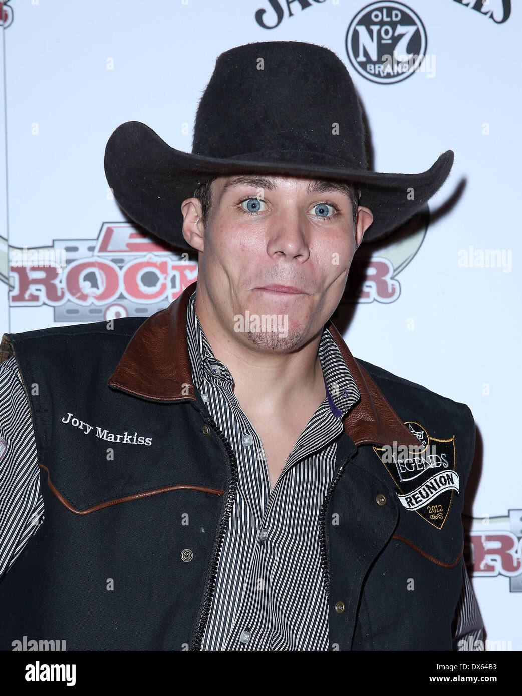 Jory Markiss Professional Bull Rider Superstars walk the red carpet at PBR Rock Bar inside The ...