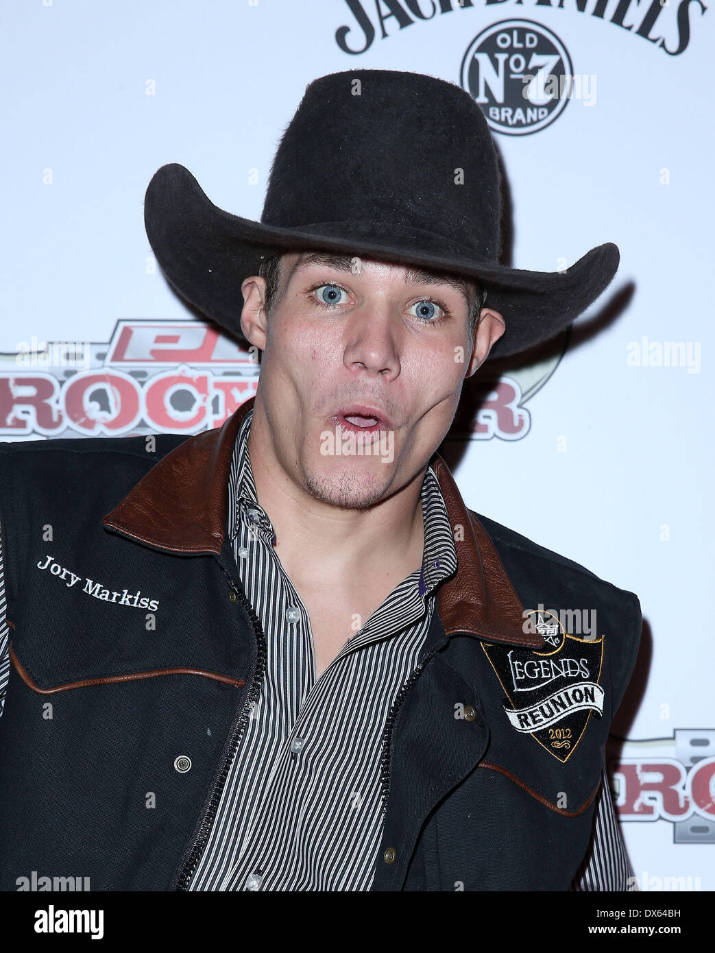 Jory Markiss Professional Bull Rider Superstars walk the red carpet at PBR Rock Bar inside The ...