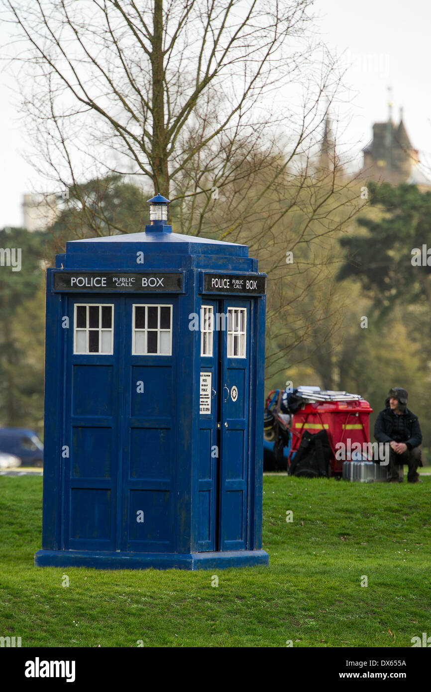 CARDIFF, UK. 18th March 2014. The cast of BBC Doctor Who are spotted ...