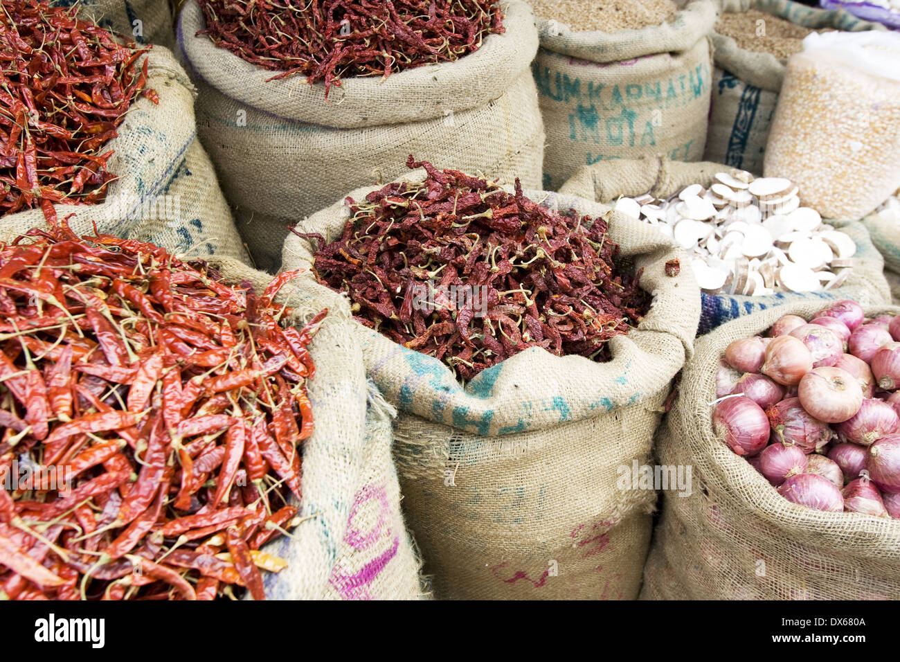 Sacks of indian ingredients hi-res stock photography and images - Alamy