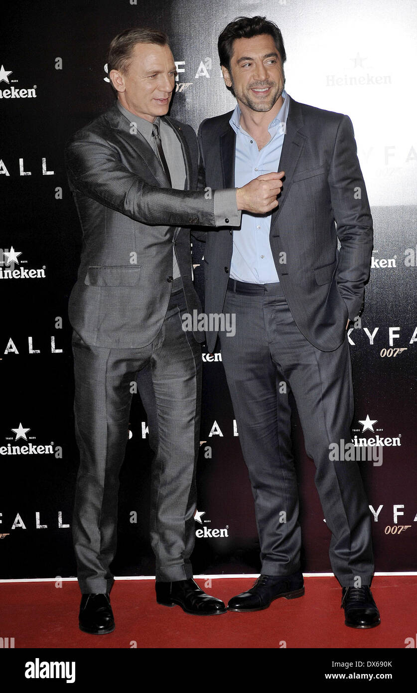 Daniel Craig and Javier Bardem 'Skyfall' premiere in Madrid - Arrivals ...