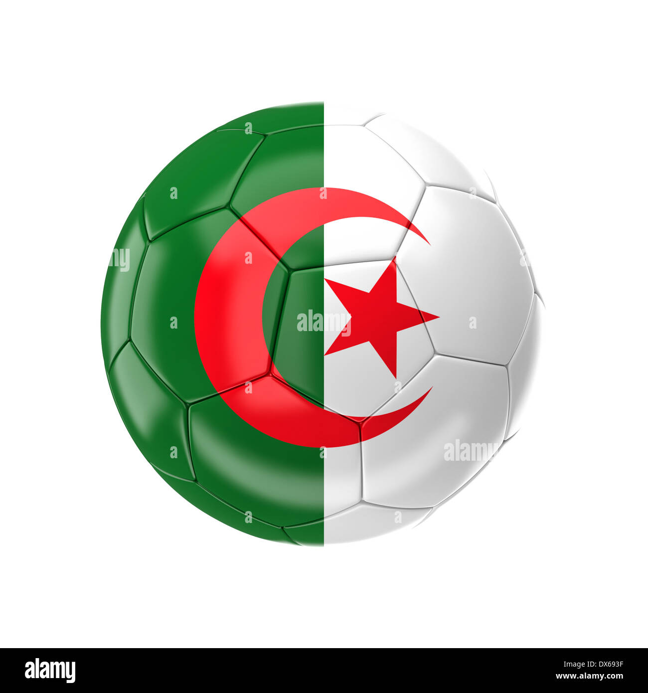 3d soccer ball with algeria flag Stock Photo - Alamy