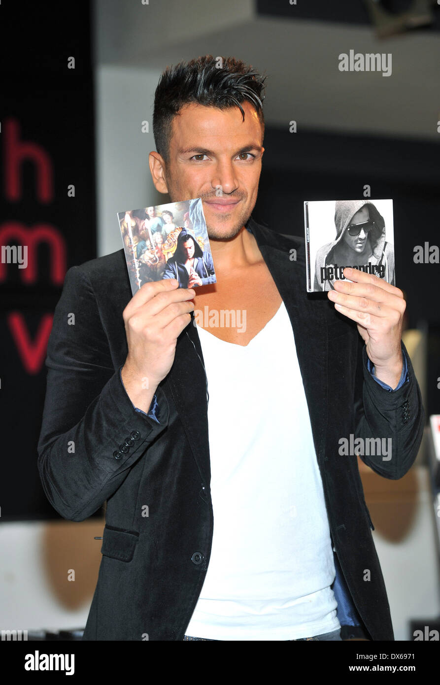 Peter Andre signs copies of his new album 'Angels & Demons' at HMV ...