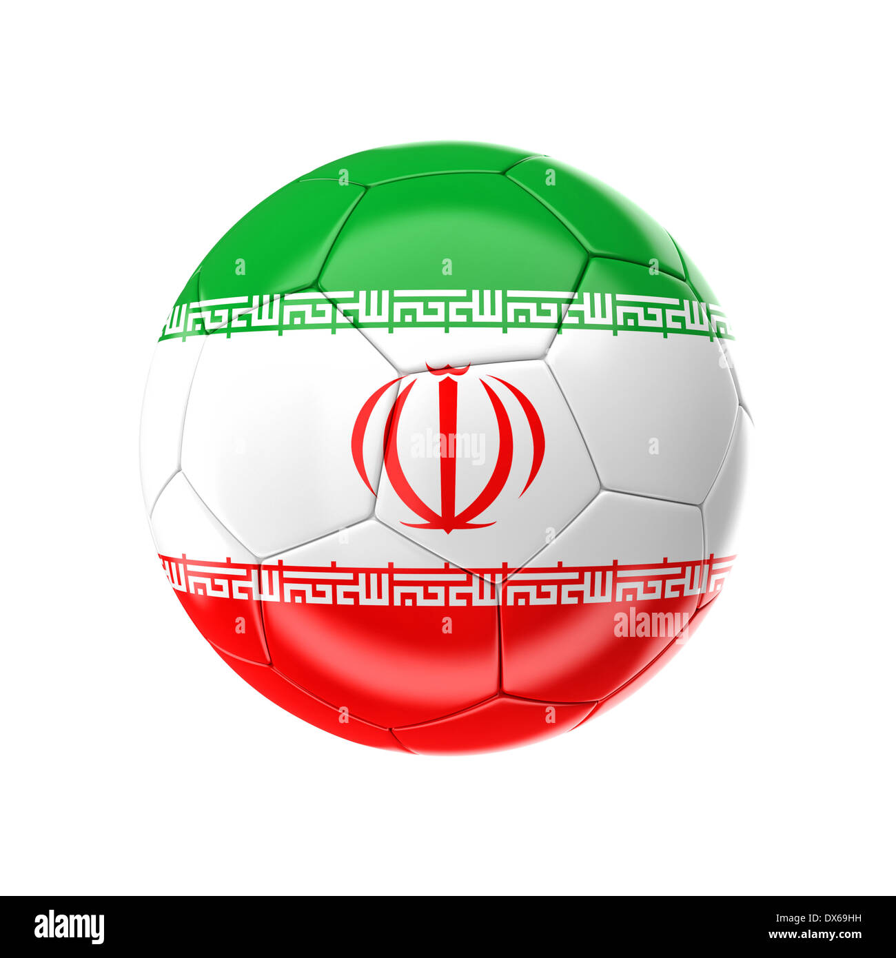 3d soccer ball with iran flag Stock Photo - Alamy