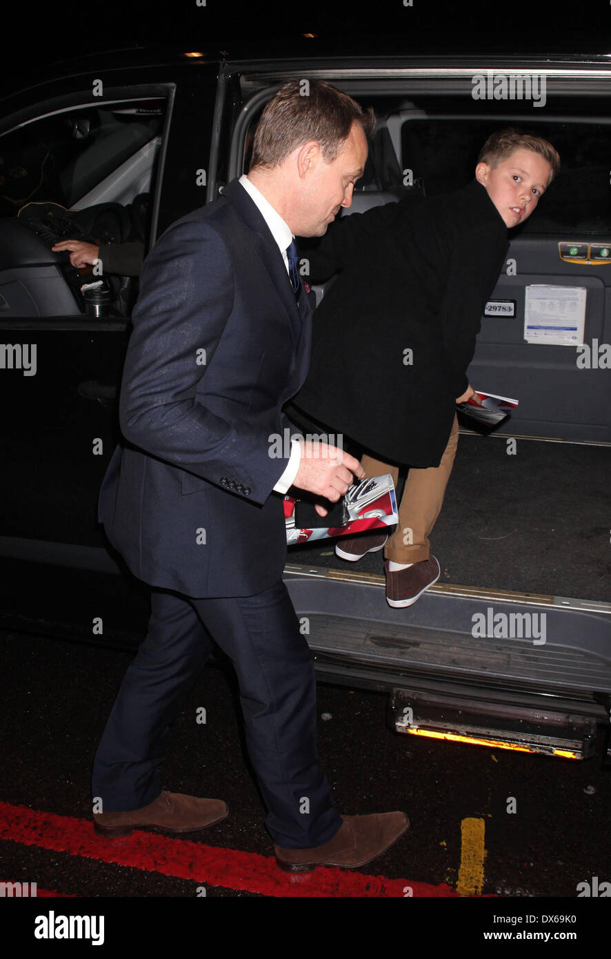 Jason Donovan and son Zach leaving The Daily Mirror Pride of Britain ...