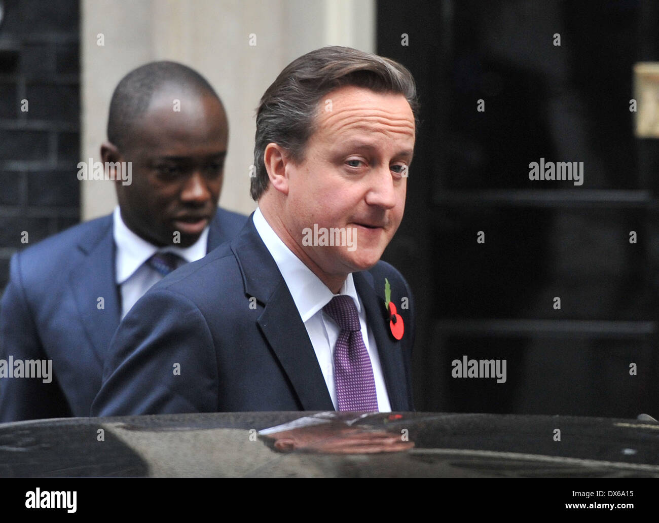 Prime Minister David Cameron leaves 10 Downing Street on his way to the ...