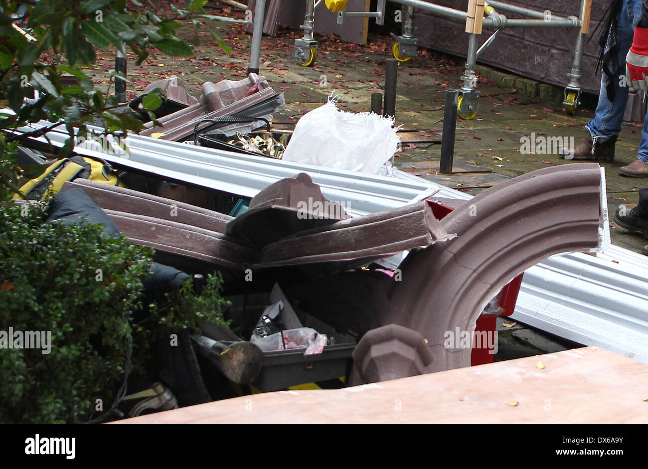 Jonathan Ross' house Preparations are underway at Jonathan Ross' house ...