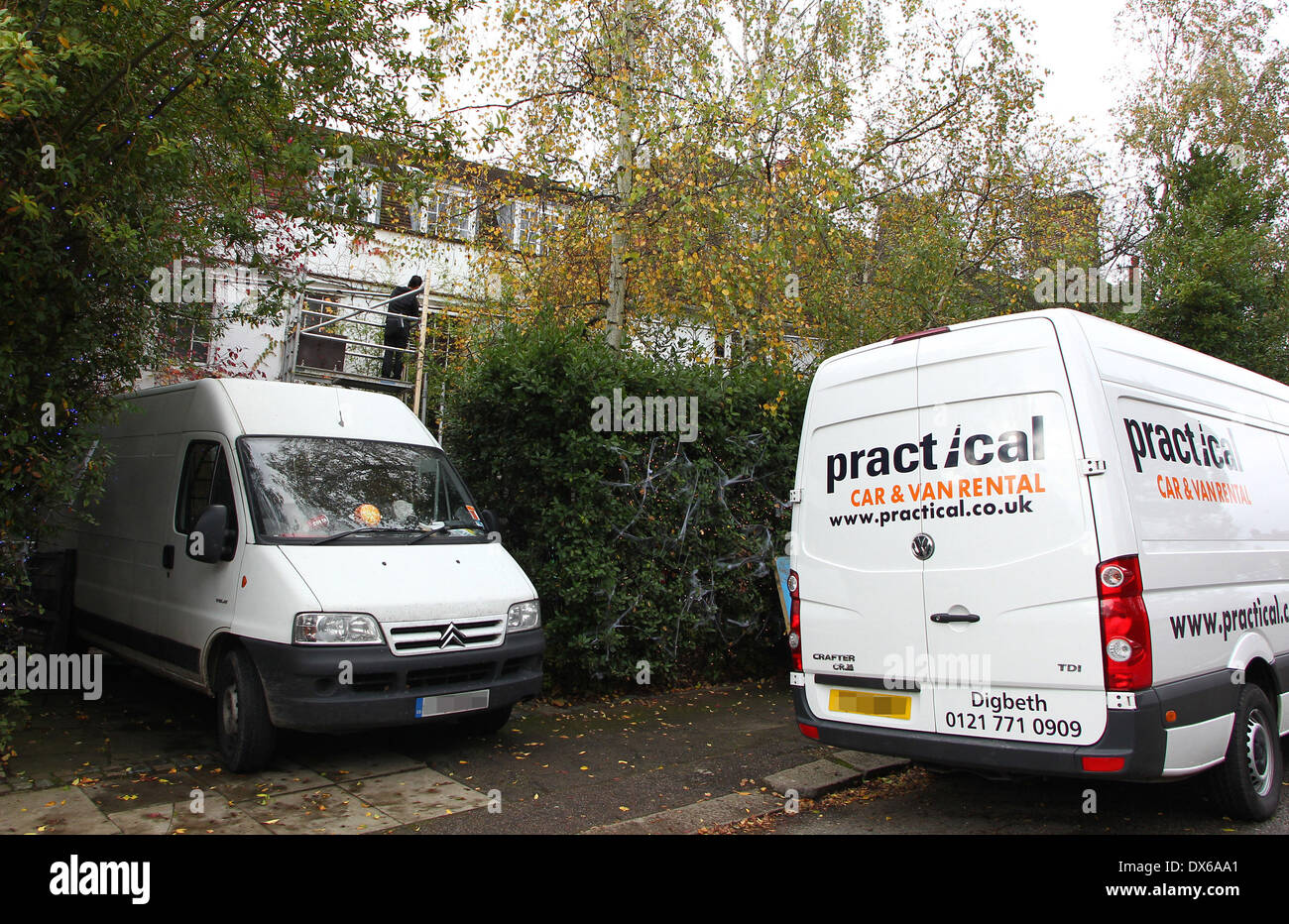 Jonathan Ross' house Preparations are underway at Jonathan Ross' house ...