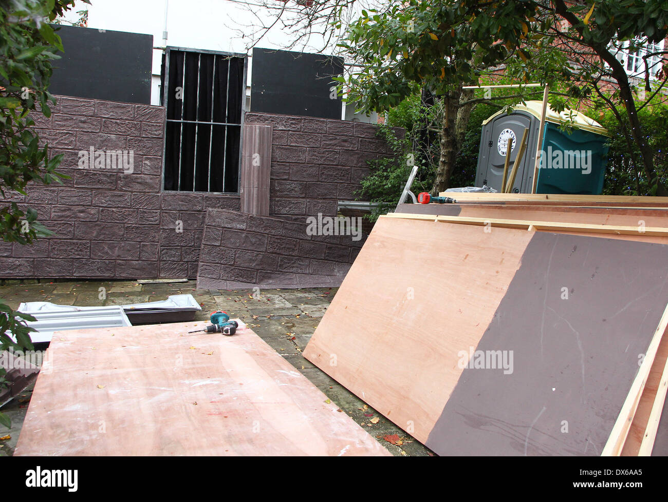 Jonathan Ross' house Preparations are underway at Jonathan Ross' house ...