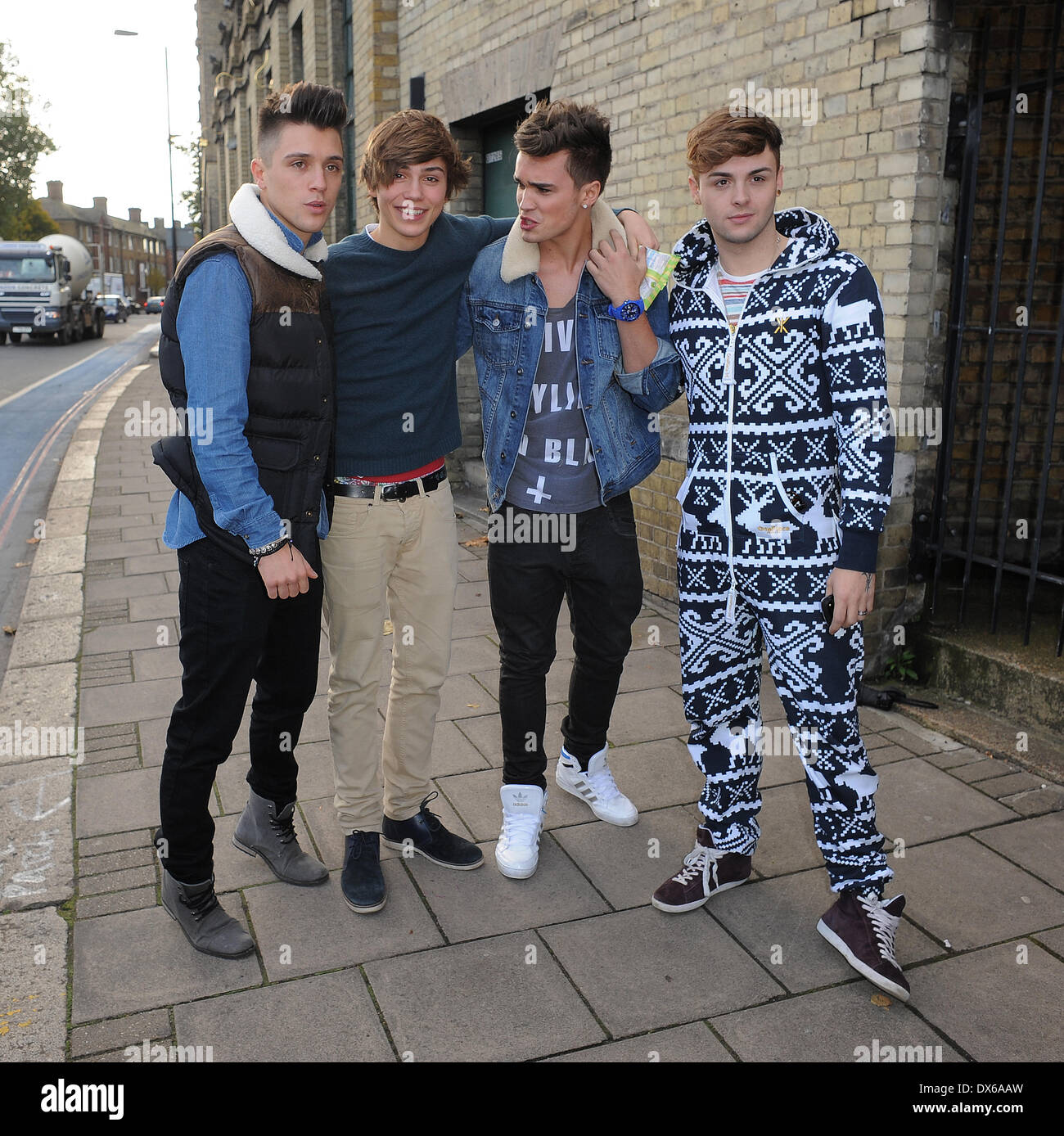 X Factor contestants Jamie Hamblett, George Shelley, Josh Cuthbert and ...