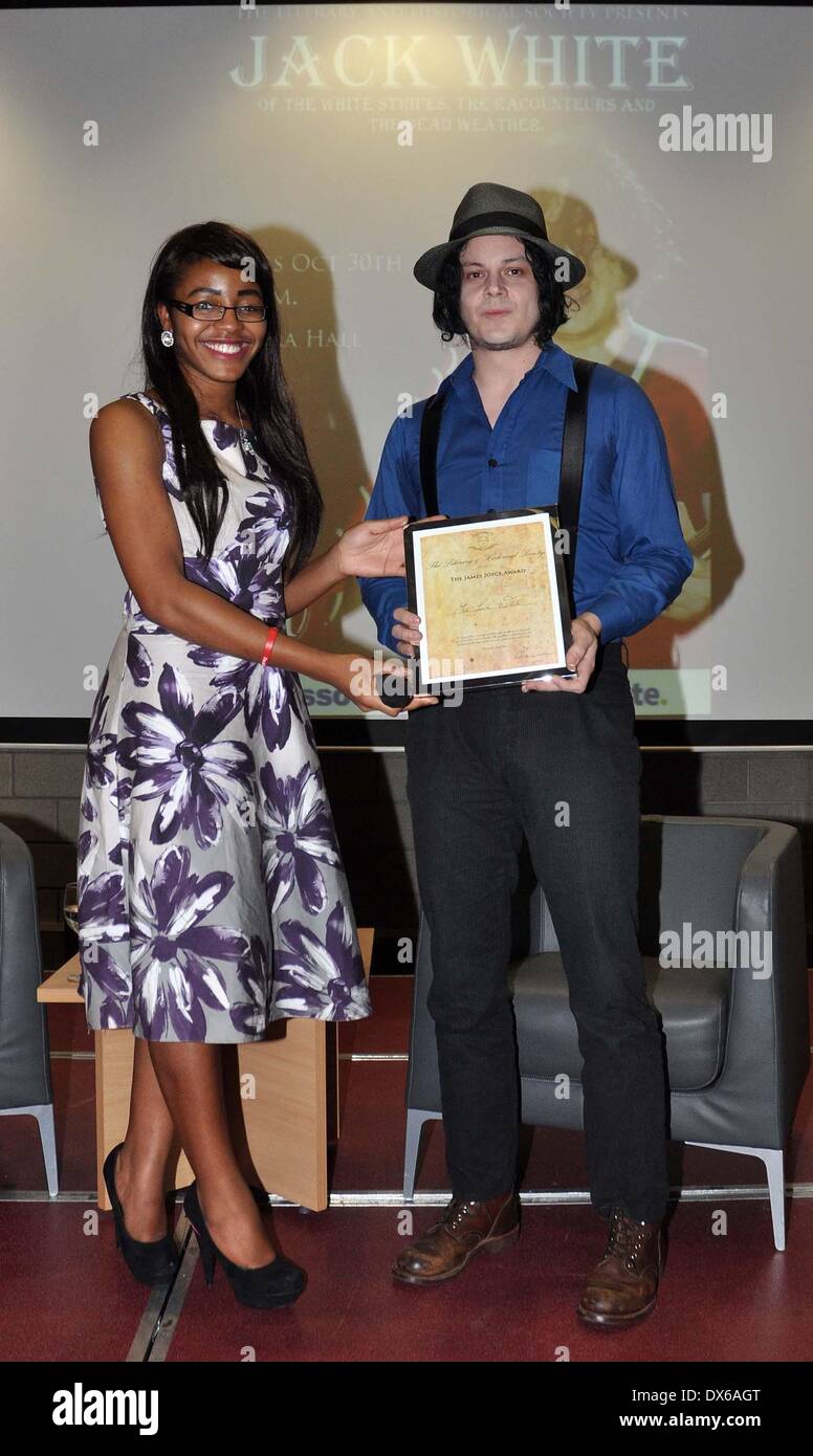 Jack White is presented with the James Joyce Award by the Literary and ...