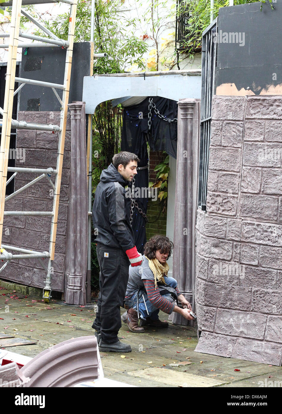 Jonathan Ross' house Preparations are underway at Jonathan Ross' house ...