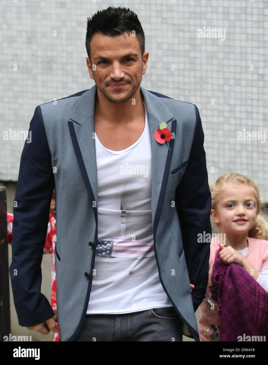 Peter Andre with his daughter Princess Tiaamii Andre at the ITV studios London, England - 31.10. ...
