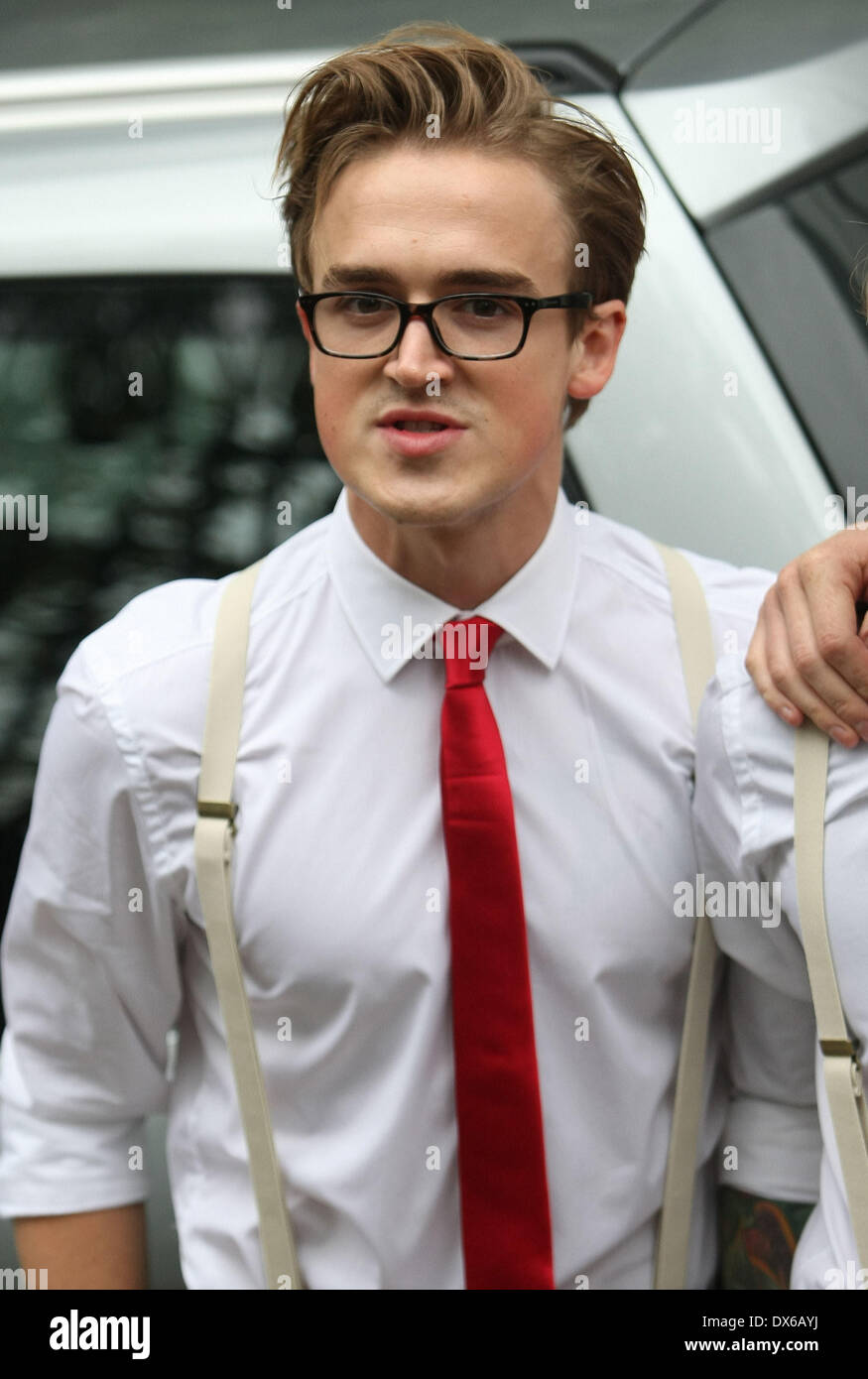 Tom Fletcher of McFly at the ITV studios London, England - 31.10.12 Featuring: Tom Fletcher of ...