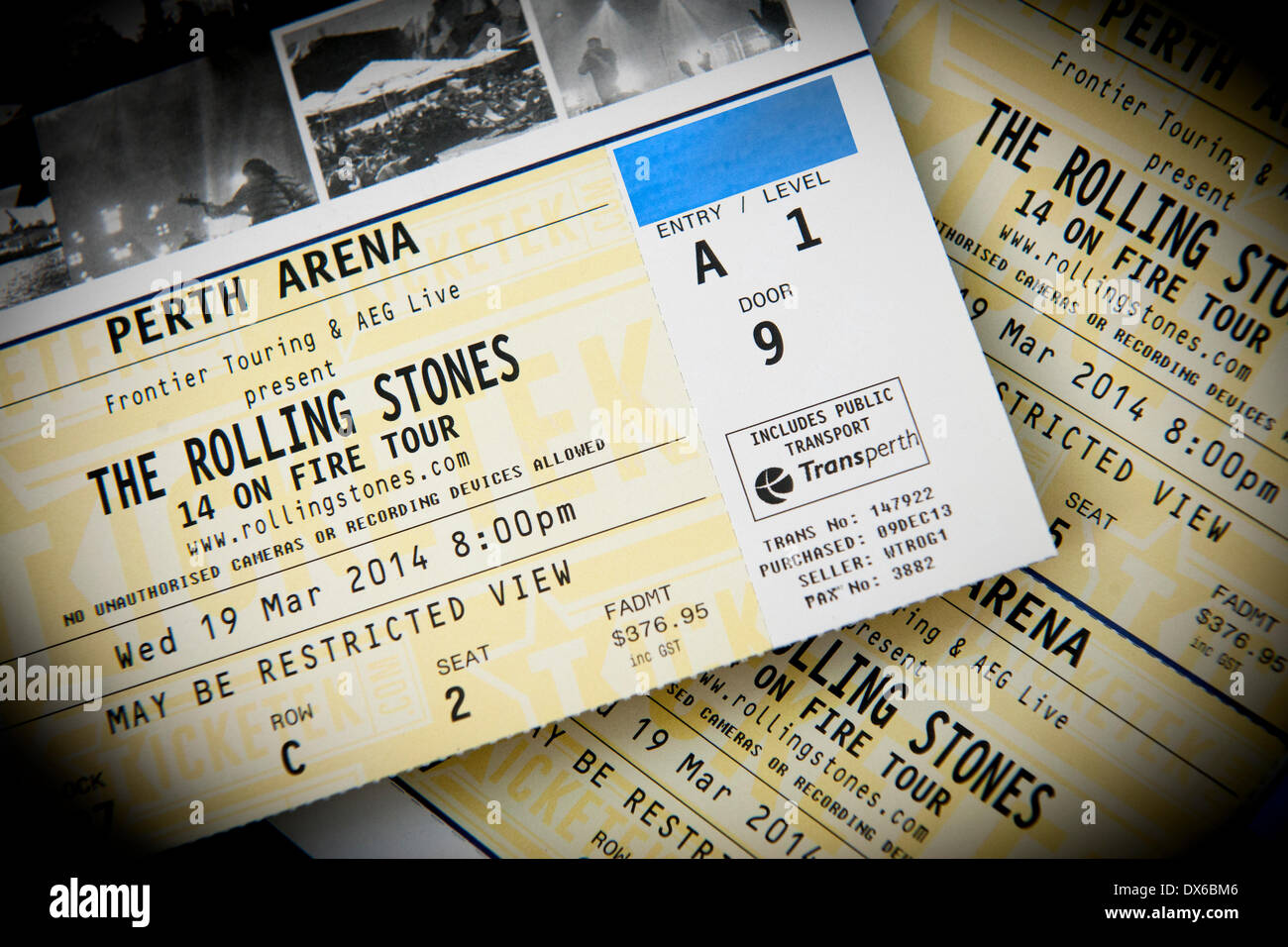 Concert ticket australia hi-res stock photography and images - Alamy