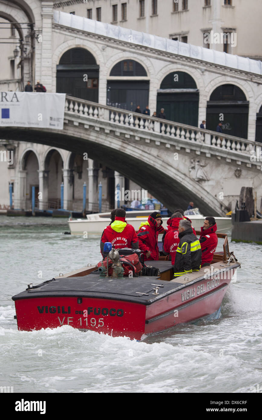 Venetian fire department in Venice, Italy Stock Photo - Alamy