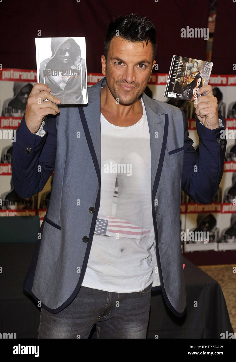 Peter Andre signs copies of his new album 'Angels & Demons' at Tesco ...