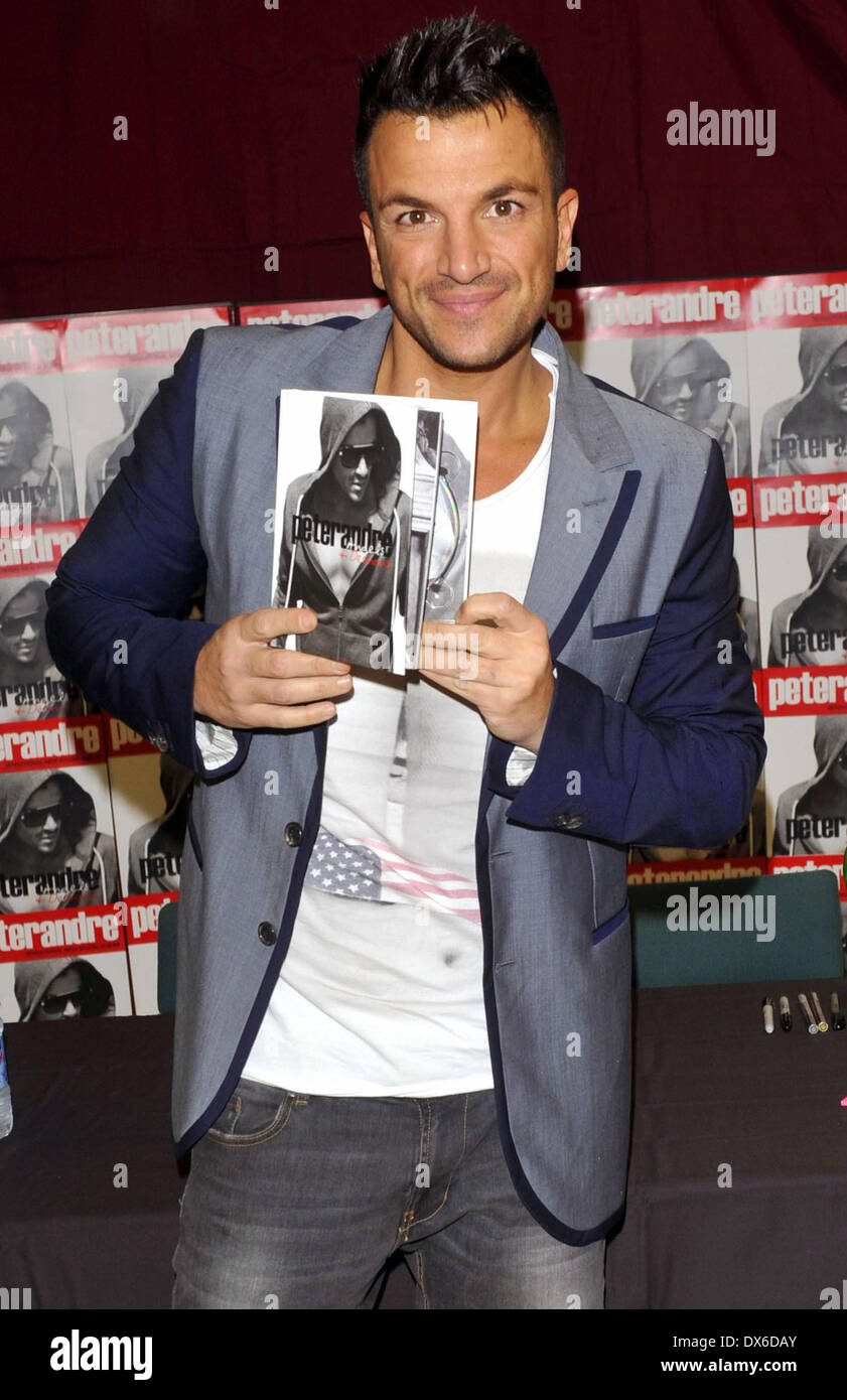 Peter Andre signs copies of his new album 'Angels & Demons' at Tesco ...