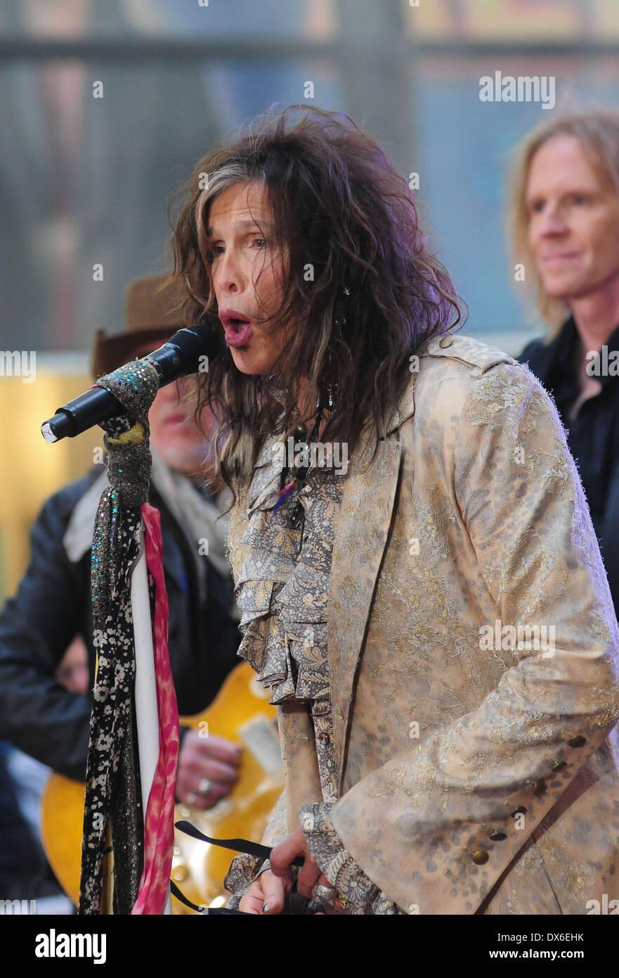 Steven Tyler Aerosmith performing live during the 'Today Show' concert ...